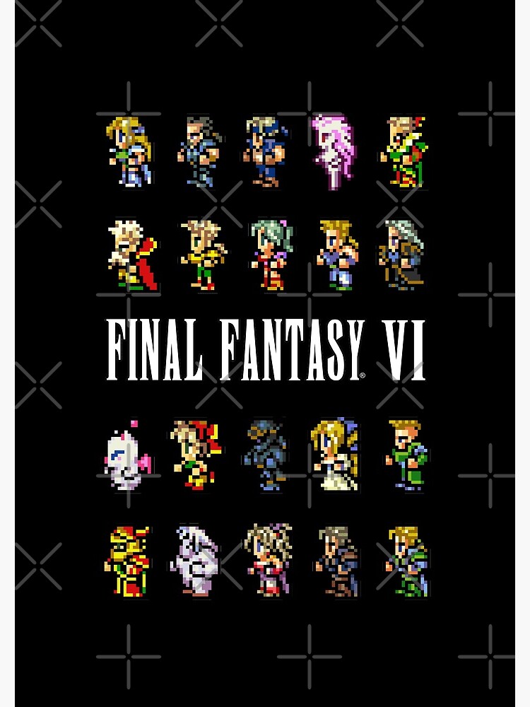 "Final Fantasy 6 VI - Sprites PIXEL SPRITE" Spiral Notebook for Sale by ...