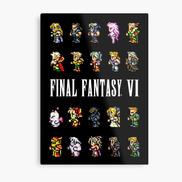"Final Fantasy 6 VI - Sprites PIXEL SPRITE" Metal Print for Sale by ...