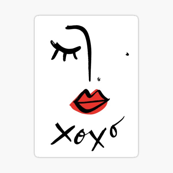 "Woman face" Sticker by DaniquevdHaar | Redbubble