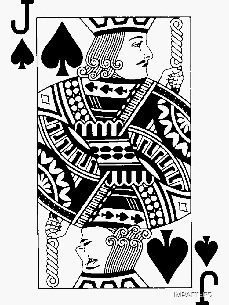 "JACK OF SPADES" Sticker by IMPACTEES | Redbubble