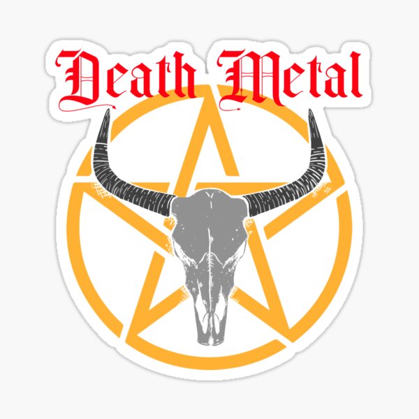 "Death Metal" Sticker by RolikaPod | Redbubble