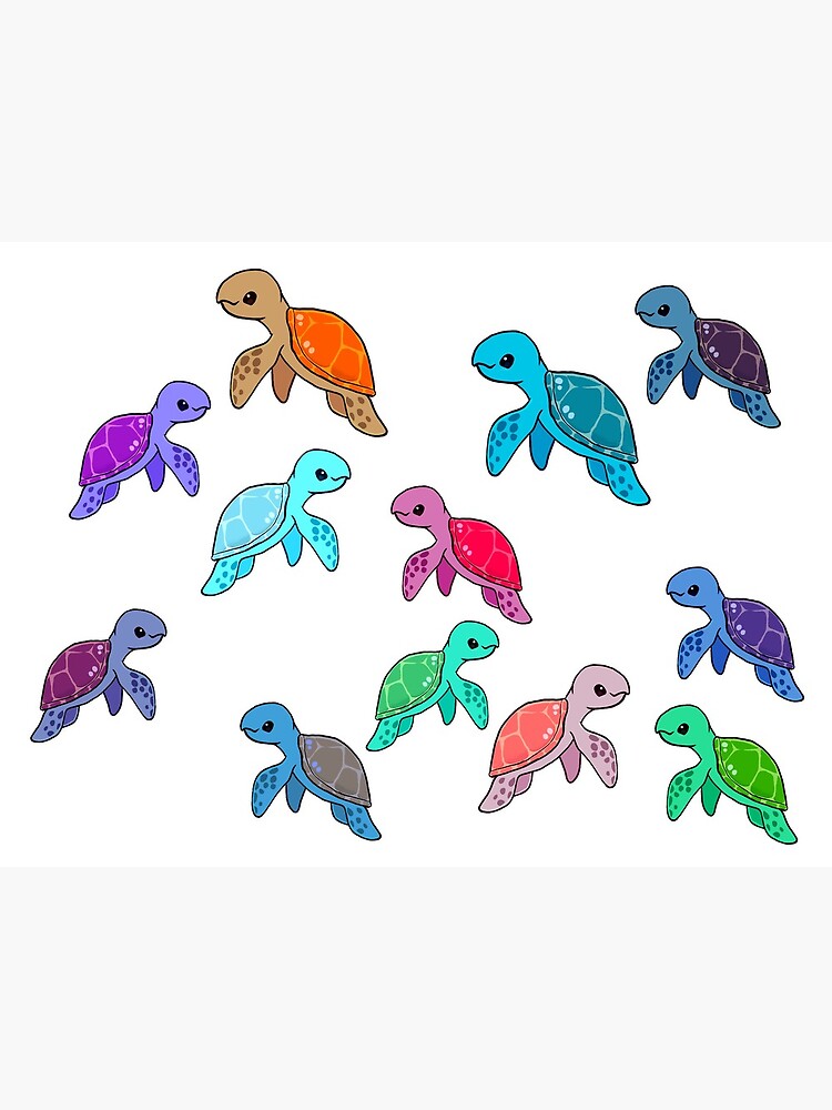 "Rainbow Sea Turtles" Art Print for Sale by allhomo | Redbubble