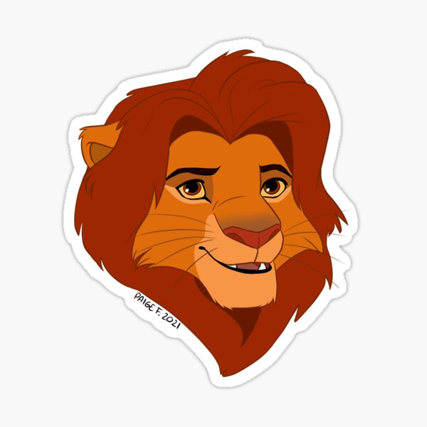 "Simba" Sticker for Sale by ElisrianArt | Redbubble