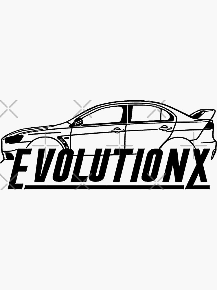 "Lancer Evolution X" Sticker by kbcunanan | Redbubble