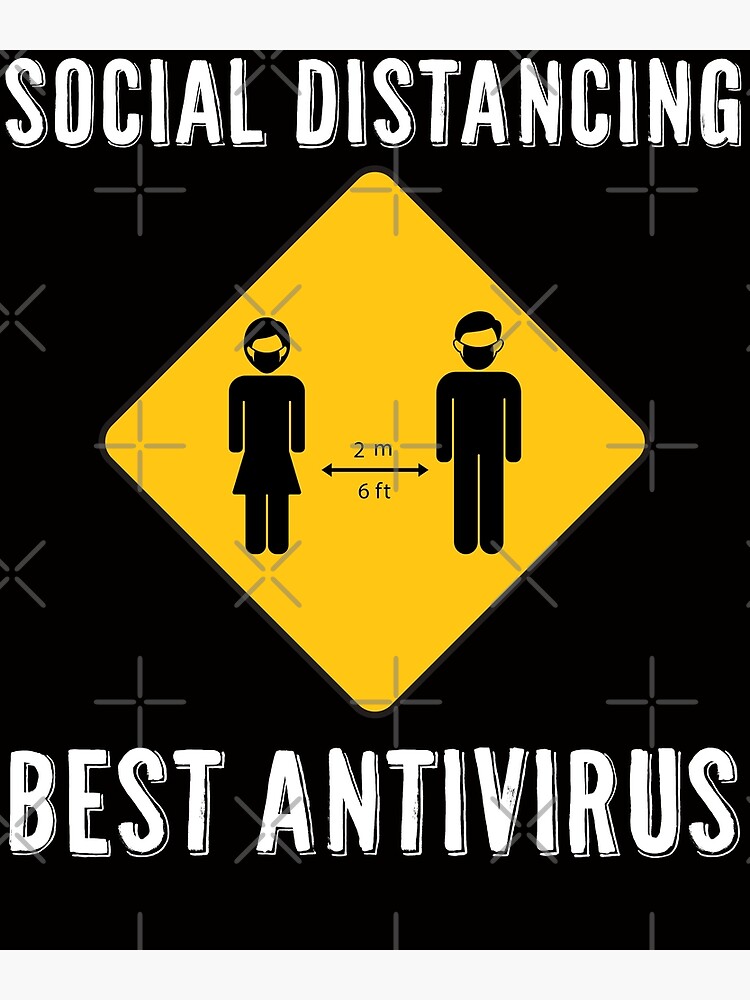 "Funny Social Distancing" Poster for Sale by AllWellia | Redbubble