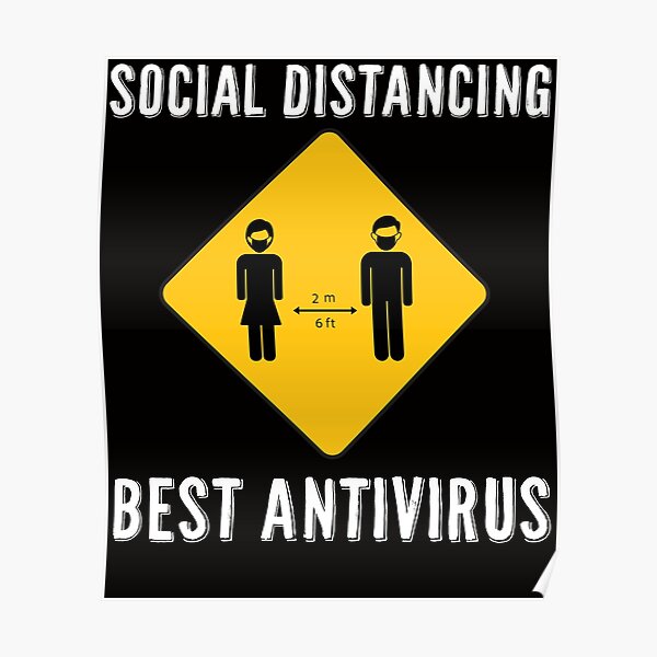 "Funny Social Distancing" Poster for Sale by AllWellia | Redbubble