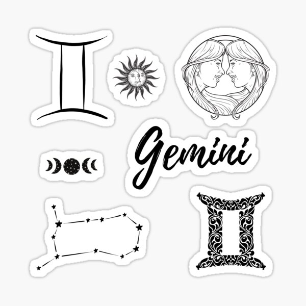 "Gemini Sticker Pack" Sticker for Sale by M-Artie | Redbubble