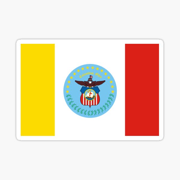 "Flag of Columbus, Ohio" Sticker by brigadeiro | Redbubble