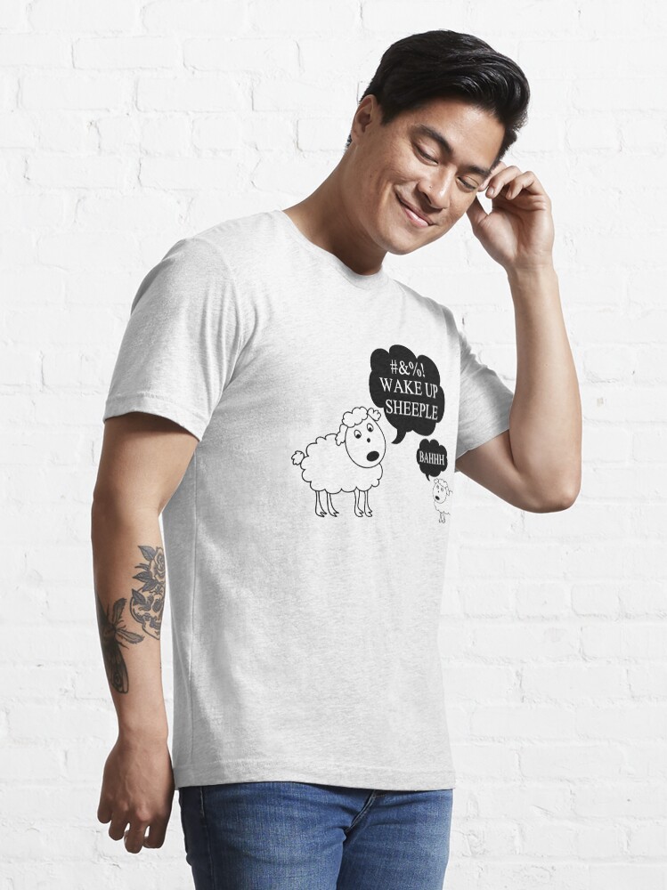 "Sheep Says Wake Up Sheeple" T-shirt for Sale by FireFoxxy | Redbubble ...
