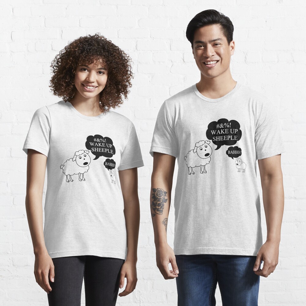 "Sheep Says Wake Up Sheeple" T-shirt for Sale by FireFoxxy | Redbubble ...