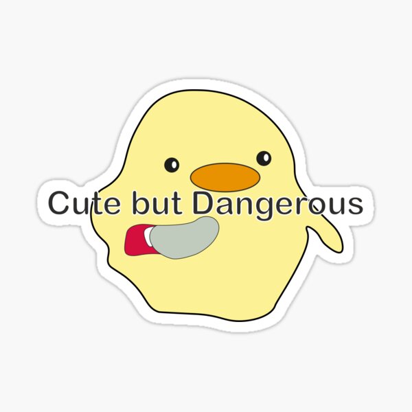 "Stabby Duck Meme Cute but Dangerous" Sticker by Malecheartattac ...