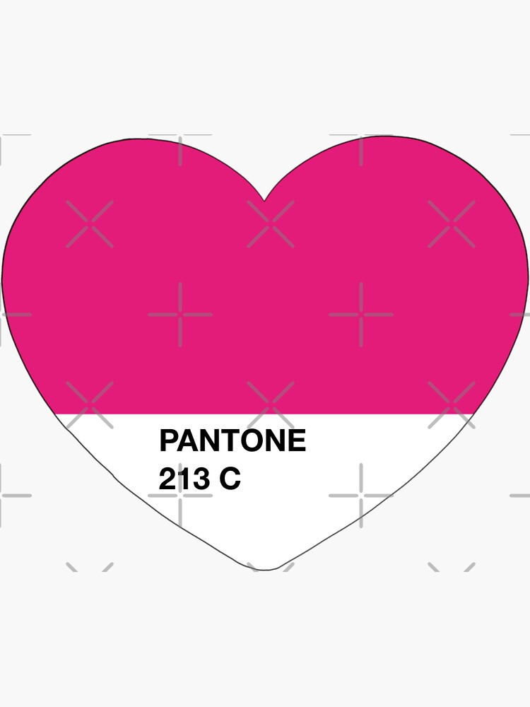 "Pantone Heart in 213C" Sticker for Sale by GhostLonging | Redbubble