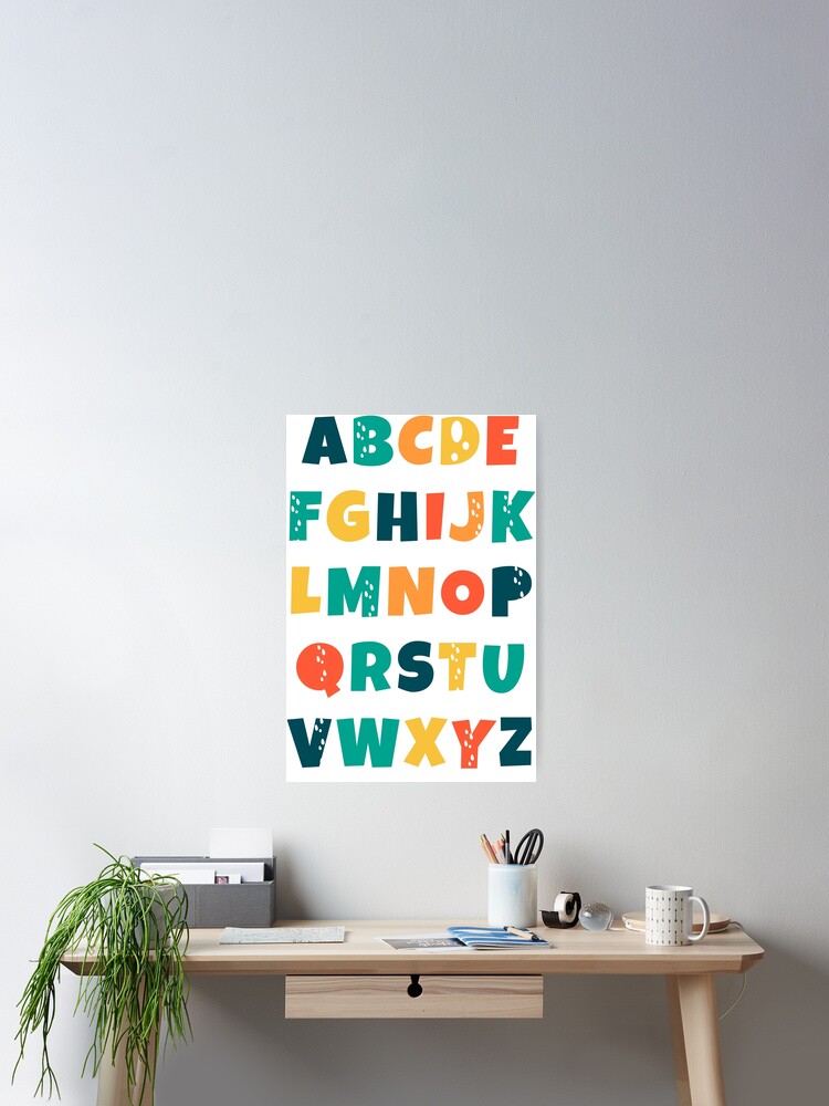 "Kids Colourful ABCD Alphabet Chart" Poster for Sale by DreaK | Redbubble