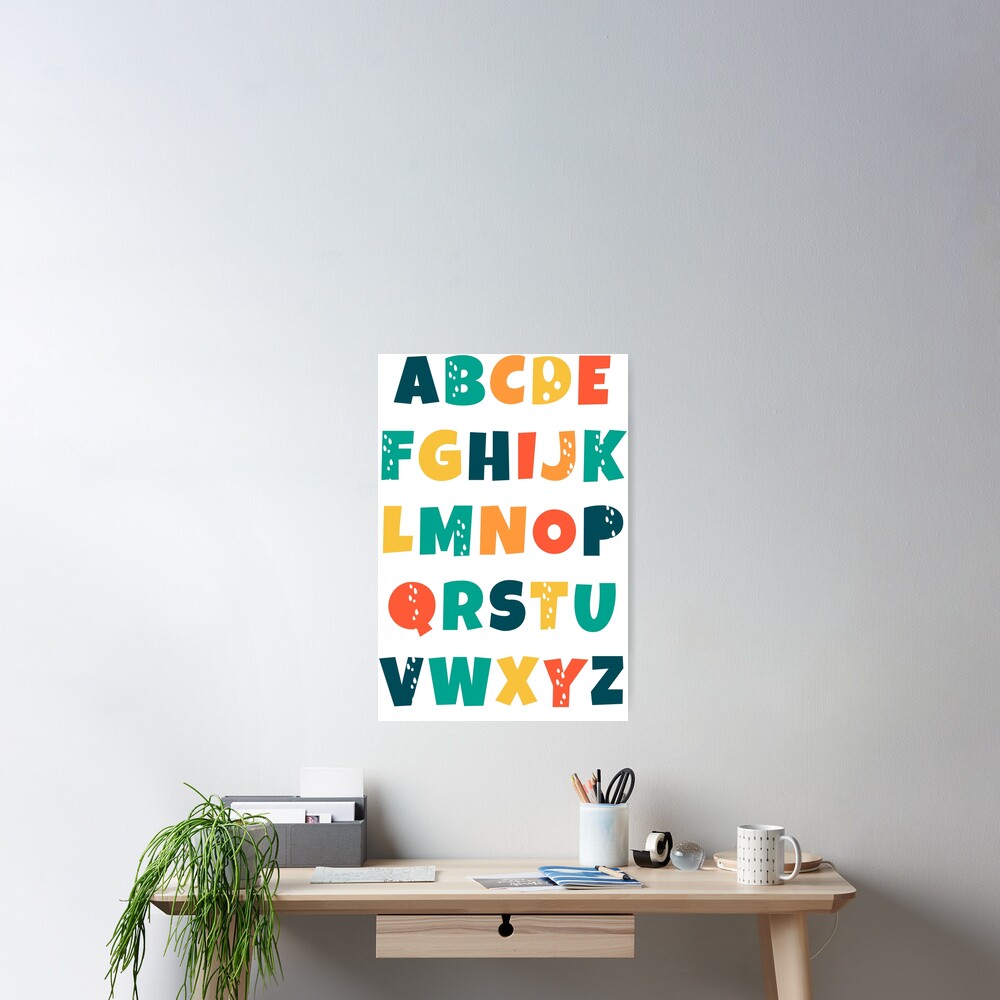 "Kids Colourful ABCD Alphabet Chart" Poster for Sale by DreaK | Redbubble