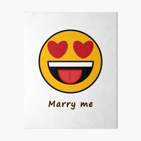 "Marry Me - Emoji" Art Board Print by 360-DESIGN | Redbubble