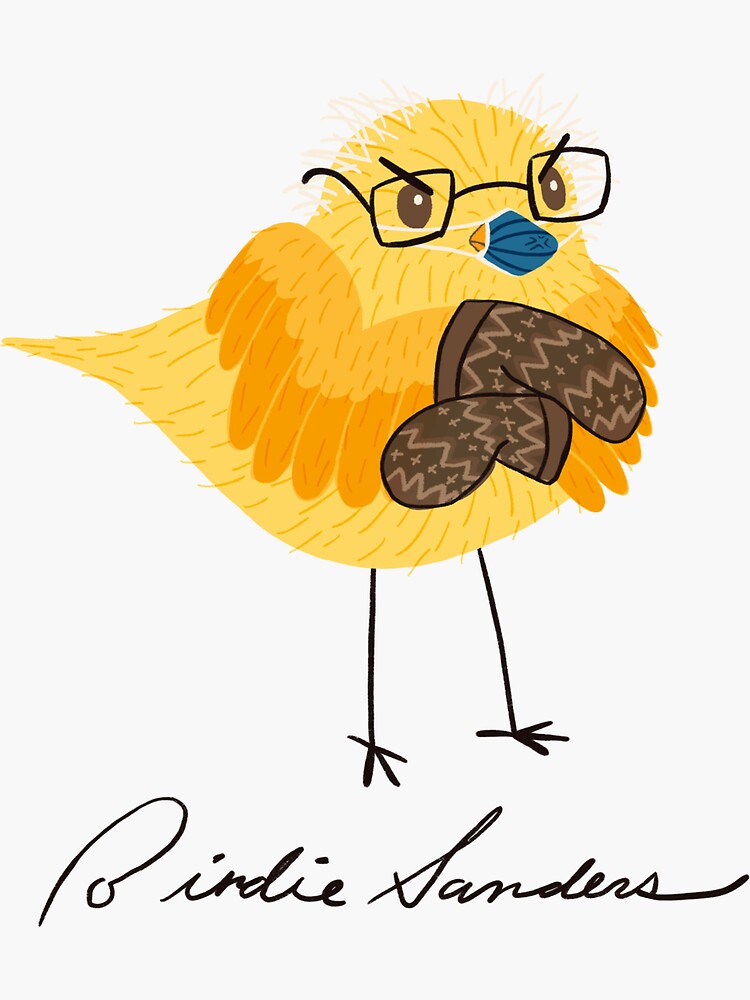 "Birdie Sanders" Sticker for Sale by anamaria-larosa | Redbubble