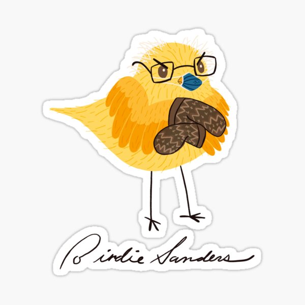 "Birdie Sanders" Sticker for Sale by anamaria-larosa | Redbubble