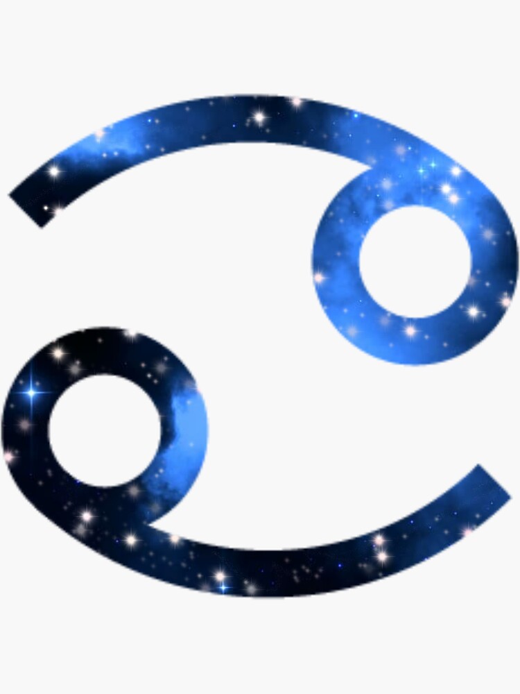 "Cancer Sign Symbol Zodiac Astrology Aesthetic Blue Space Galaxy ...