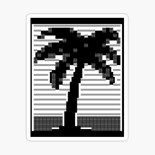 "Pixel Palm Tree Text Art" Sticker for Sale by textXart | Redbubble