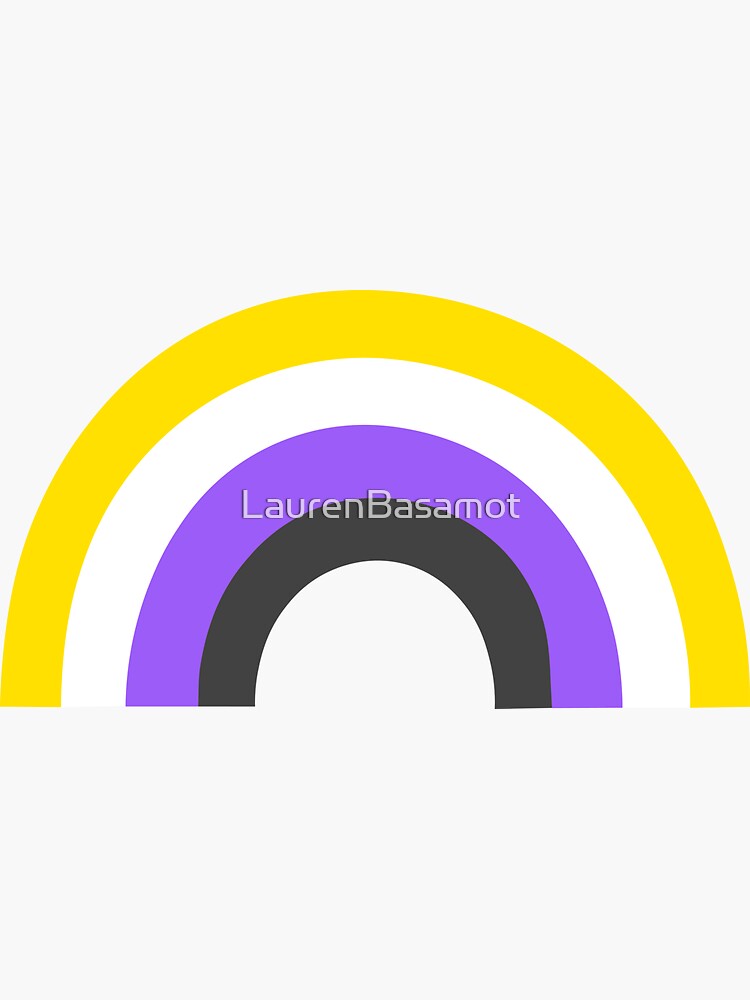 "Non-Binary Pride Flag Rainbow Shape" Sticker for Sale by LaurenBasamot ...