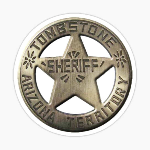 "Tombstone Sheriff" Sticker for Sale by lawrencebaird | Redbubble