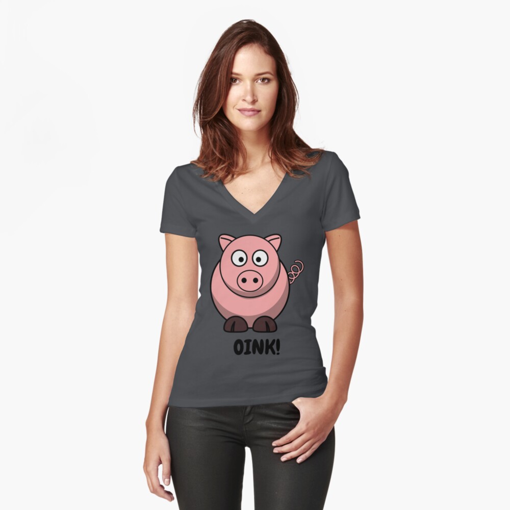 "Cartoon Pig, Oink" Sticker for Sale by WearItOwnIt | Redbubble