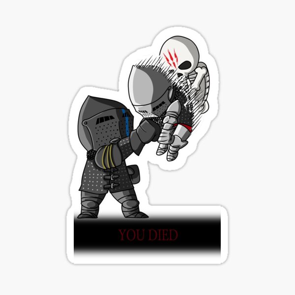 "You Died" Sticker for Sale by Giantdad91 | Redbubble