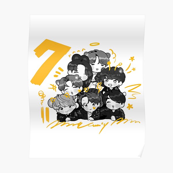 "BTS.SE7EN.KITTIES" Poster for Sale by stephylee88 | Redbubble