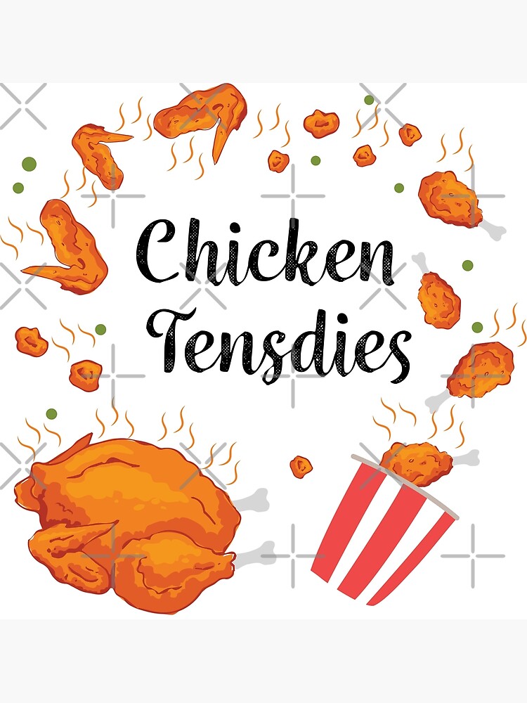 Lámina fotográfica «Chicken Tendies fanny cute tenders tee Pop Threads ...