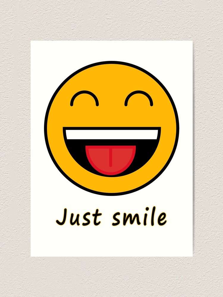 "just smile - smiley emoji" Art Print for Sale by 360-DESIGN | Redbubble