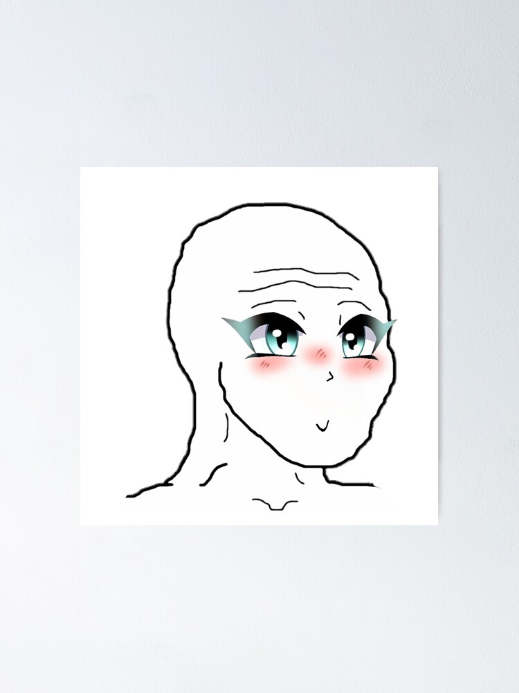"Anime Wojak" Poster by marjard | Redbubble