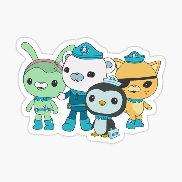 "The Octonauts Captain Barnacles Kwazii Peso Tweak" Sticker for Sale by ...
