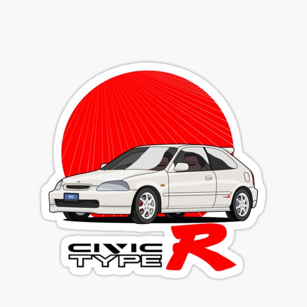 "Honda Civic EK9 Type R" Sticker for Sale by art-ddesign2254 | Redbubble