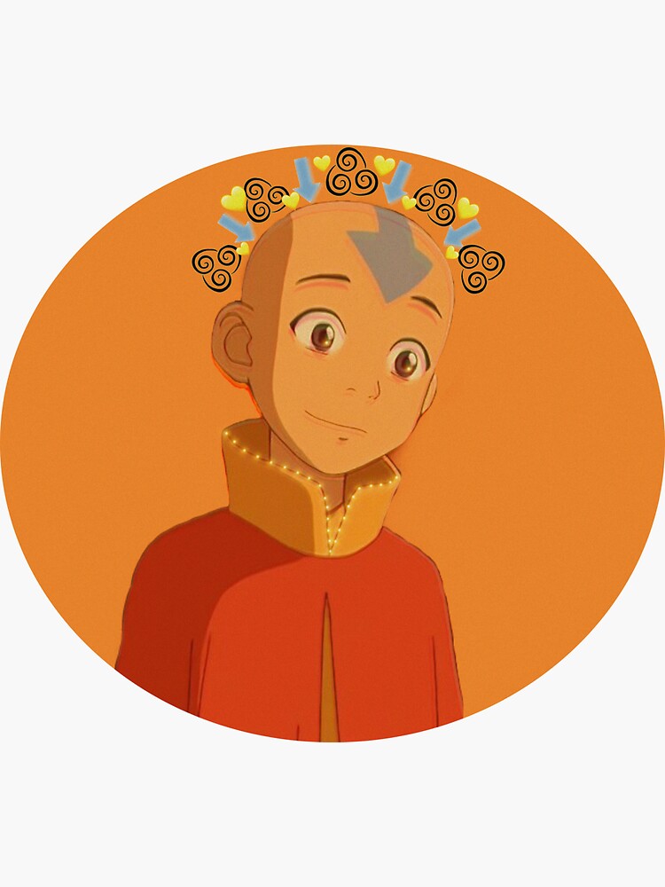 "aang atla air heart crown" Sticker for Sale by allyysarah | Redbubble