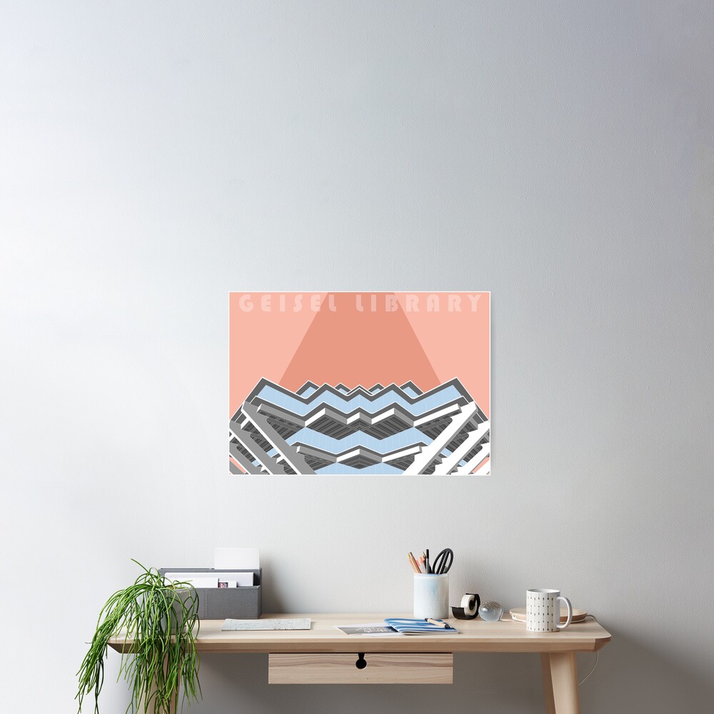 "Brutalist Print, Geisel Library, San Diego, Print, Artwork ...