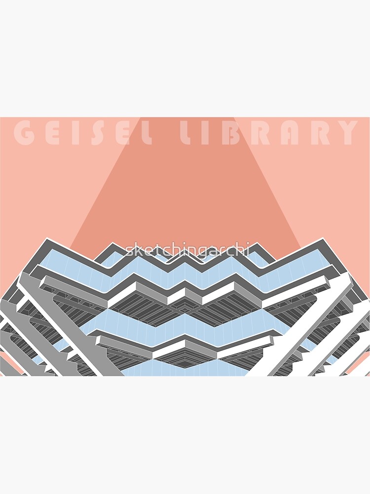 "Brutalist Print, Geisel Library, San Diego, Print, Artwork ...