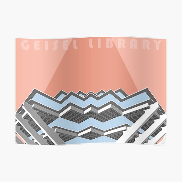 "Brutalist Print, Geisel Library, San Diego, Print, Artwork ...