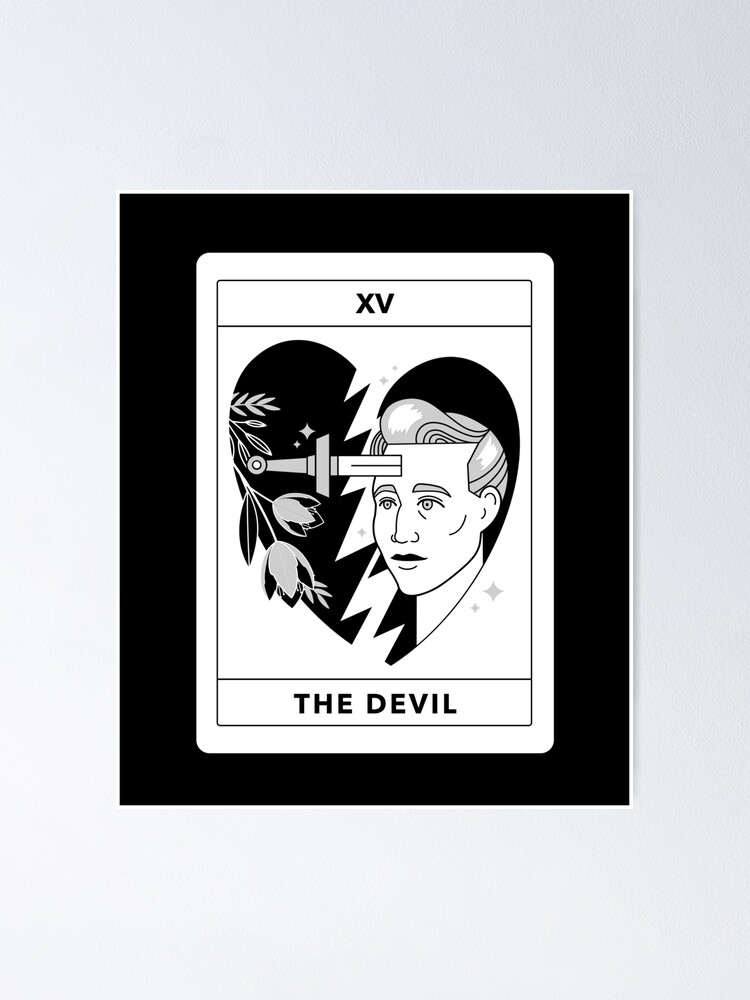 "The Devil Tarot Card" Poster by LadyZodiac | Redbubble