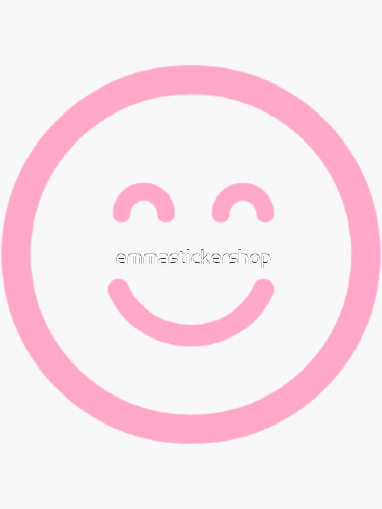 Pegatina «carita rosa» de emmastickershop | Redbubble