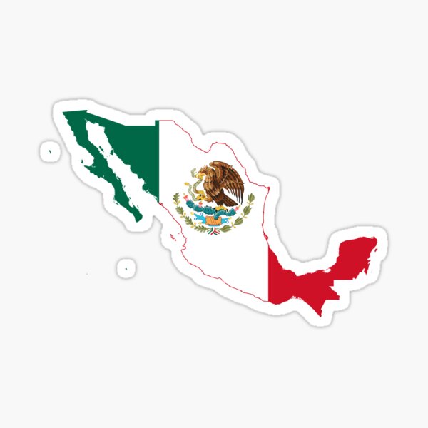 "Flag Map of Mexico " Sticker for Sale by abbeyz71 | Redbubble