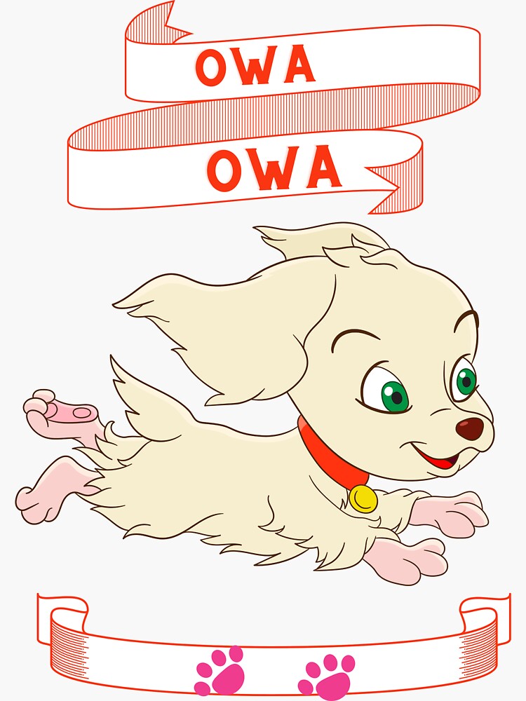 "OWA OWA" Sticker by Suzie-Mara | Redbubble
