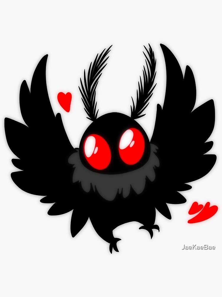 "Mothman love" Sticker for Sale by JaeKaeBae | Redbubble