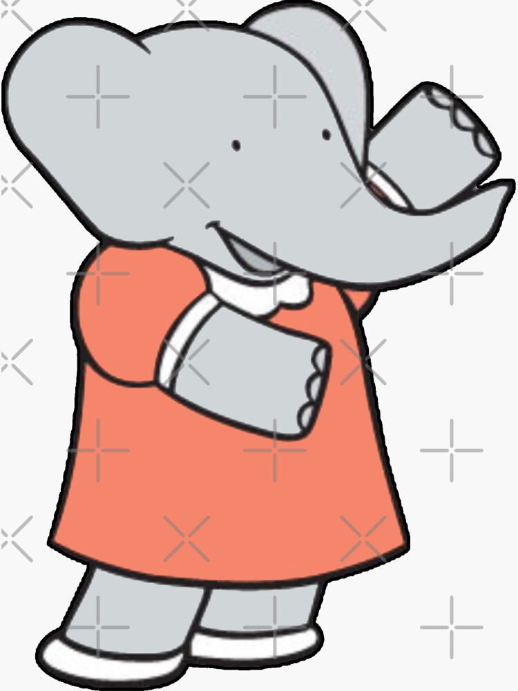 "Flora Babar's Daughter Elephant" Sticker for Sale by nostalgia-store ...