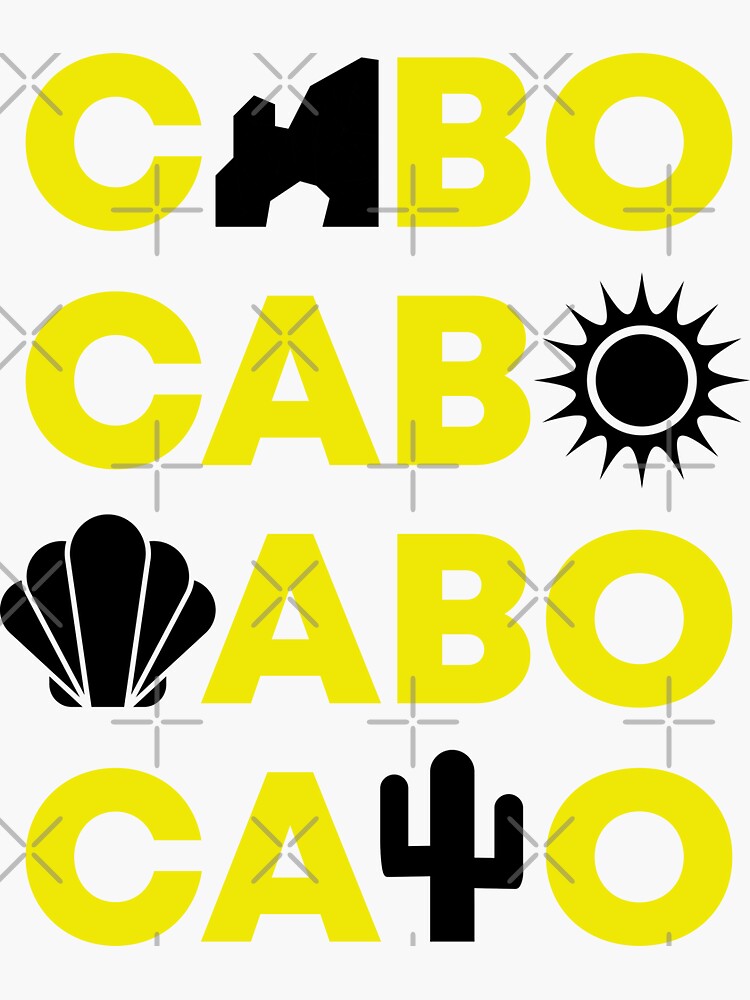 "Cabo Brand Yellow" Sticker for Sale by bobbymoe | Redbubble