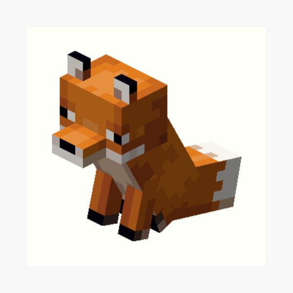 Minecraft Fox Art Prints | Redbubble