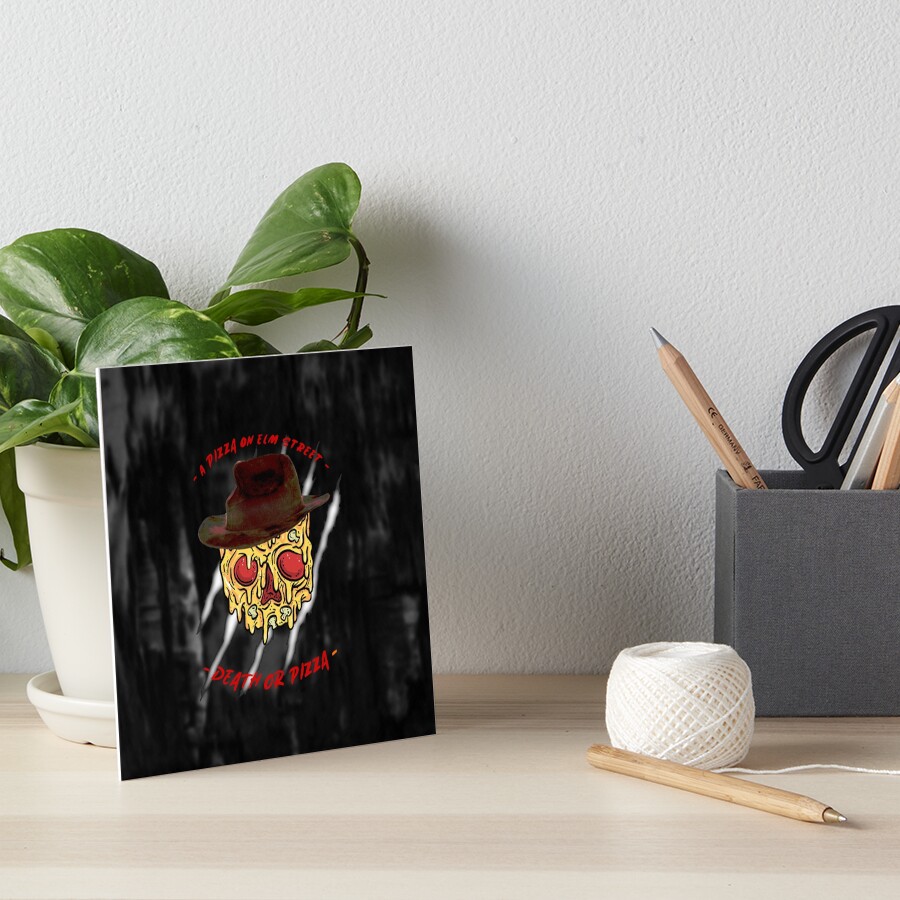 "Pepperoni Pizza and Scary Horror Movie Night Lover" Art Board Print ...