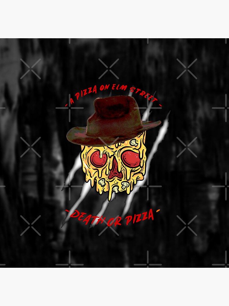 "Pepperoni Pizza and Scary Horror Movie Night Lover" Sticker for Sale ...