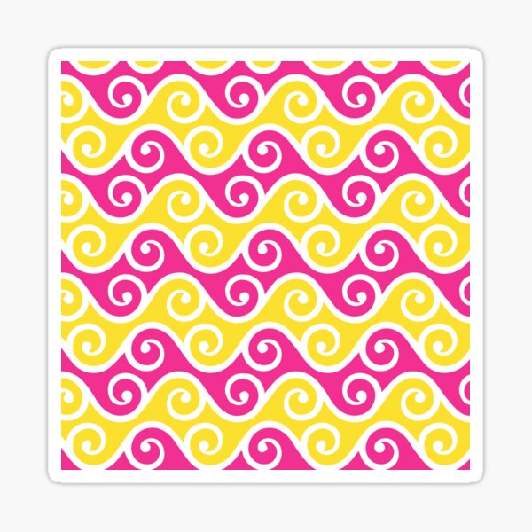 "Wave Pattern" Sticker for Sale by InducTees | Redbubble