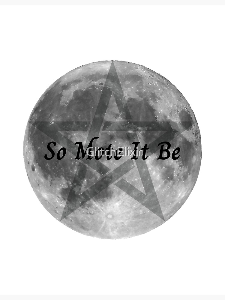 "So Mote It Be - Full Moon with Pentagram" Poster for Sale by ...