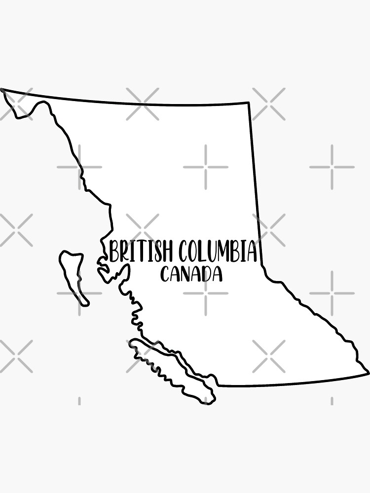 "British Columbia Sticker - White" Sticker for Sale by madibroo | Redbubble